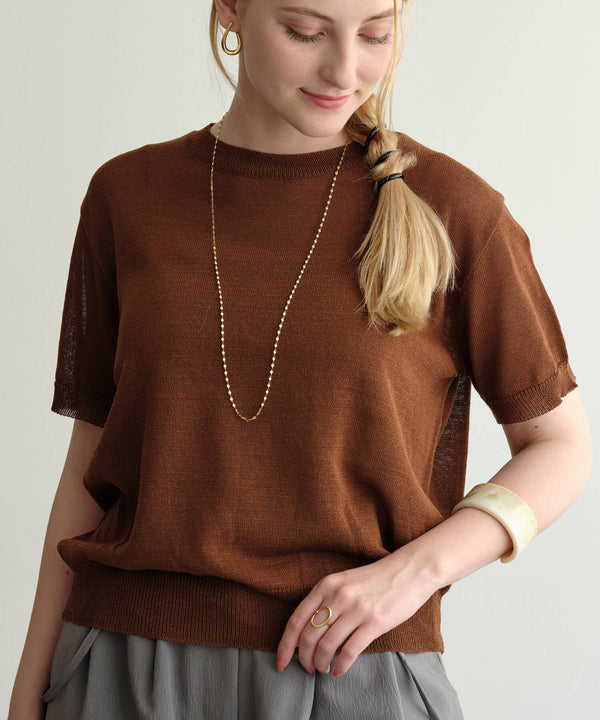 【MIA(ミア)】CO/麻ミックス半袖リラックスニットPO-- ZAKKA-BOX(ザッカボックス) / tokidoki(ときどき) / ORNELLA(オルネラ) – ZAKKA-BOX公式サイト