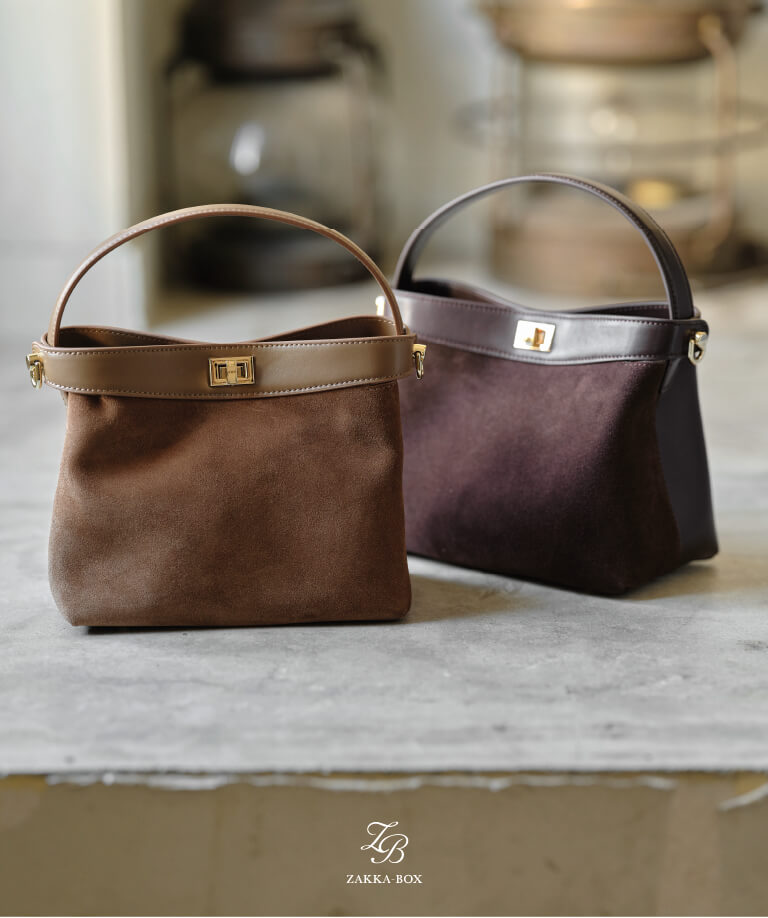【ZAKKA-BOX(ザッカボックス)】 ヌバックレザーハンドバッグ -- tokidoki/ORNELLA(オルネラ)/MIA(ミア) – ZAKKA-BOX公式サイト